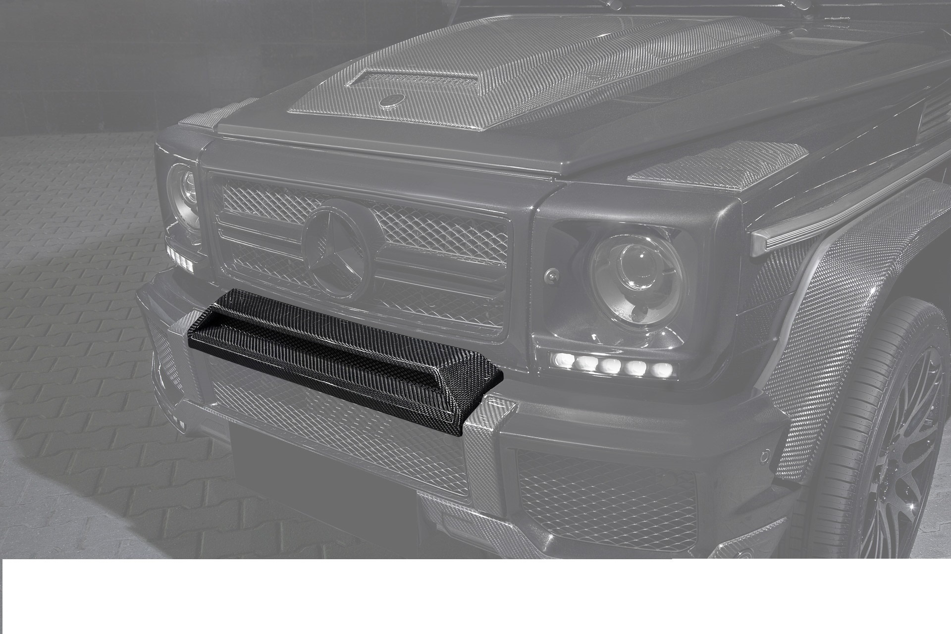 Carbon Fiber Arch On The Front Bumper Above Number The for Mercedes G-class W463 Buy with ...