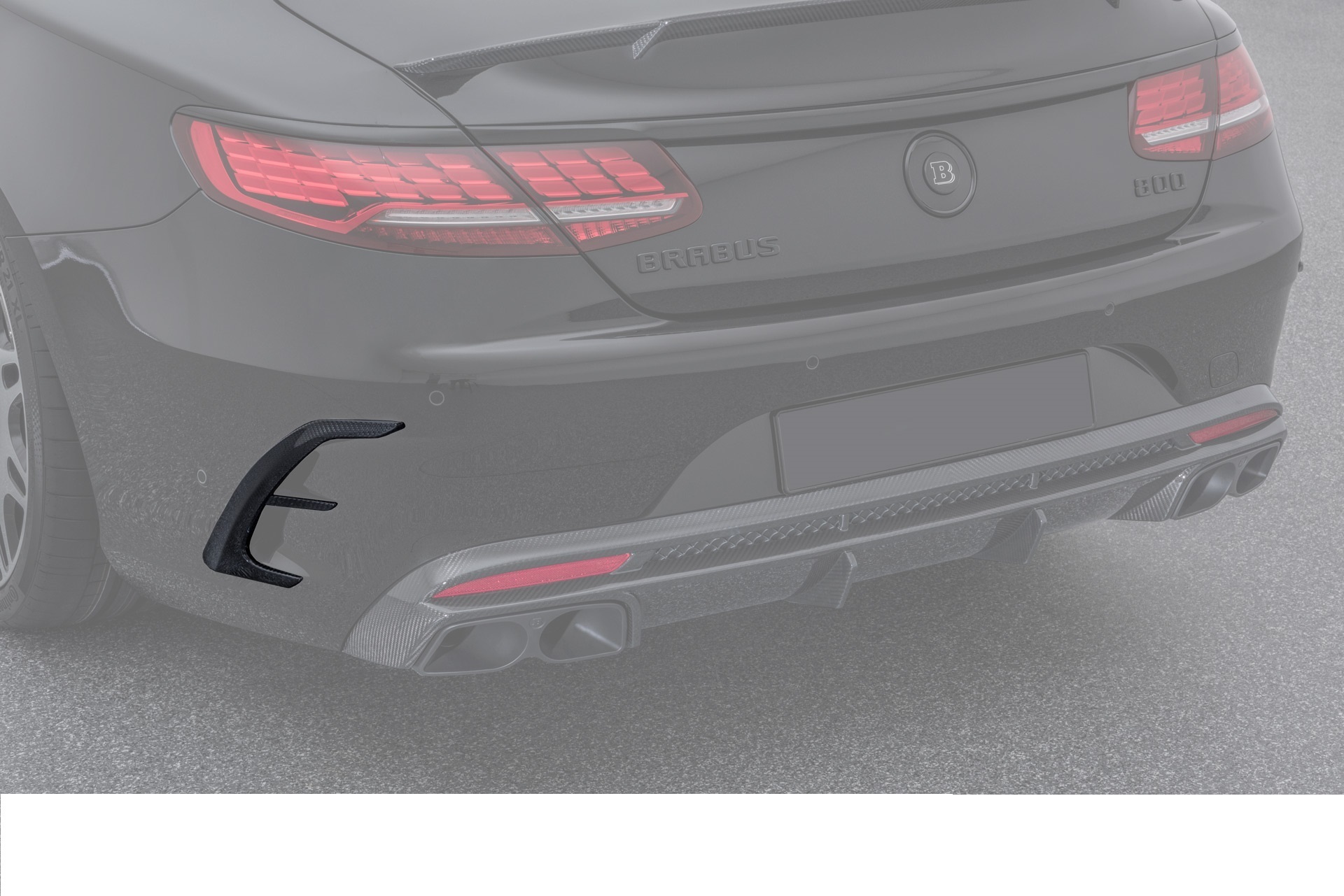Carbon Fiber Rear Bumper Pads 63 AMG for Mercedes S-class coupe C217 ...