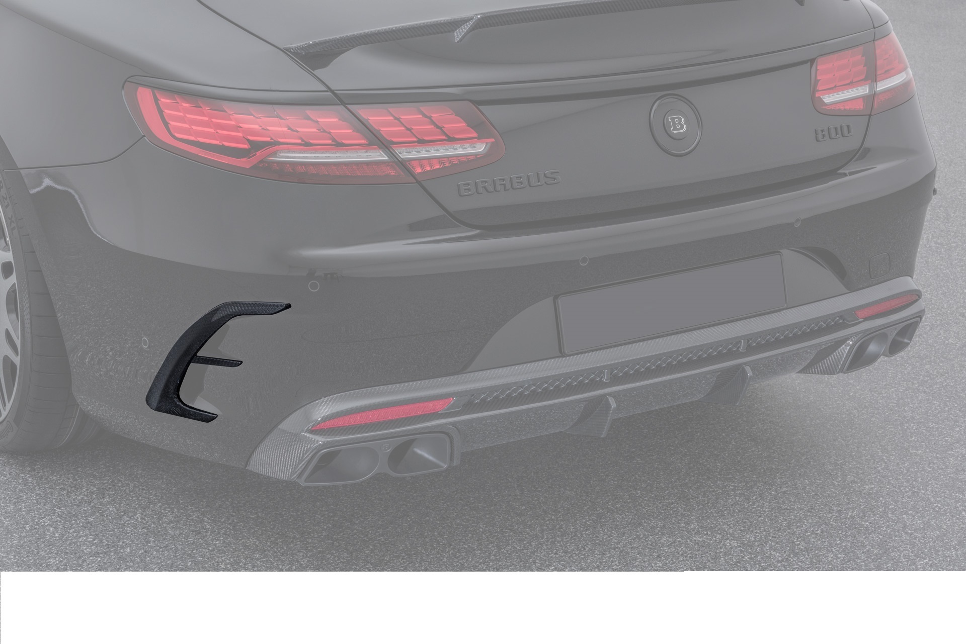 Carbon Fiber Rear Bumper Pads 63 AMG for Mercedes S-class coupe C217 ...
