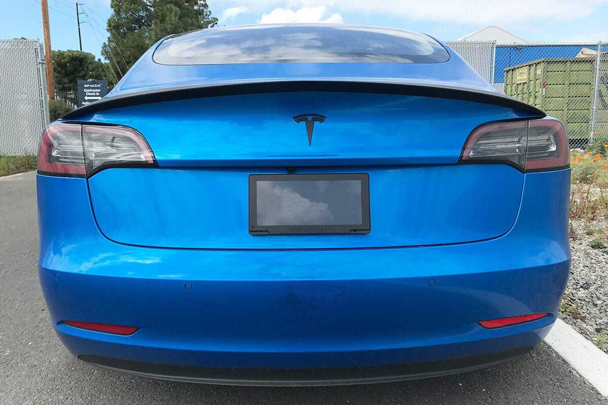 Unplugged Performance High Efficiency Trunk Spoiler For Tesla Model 3 