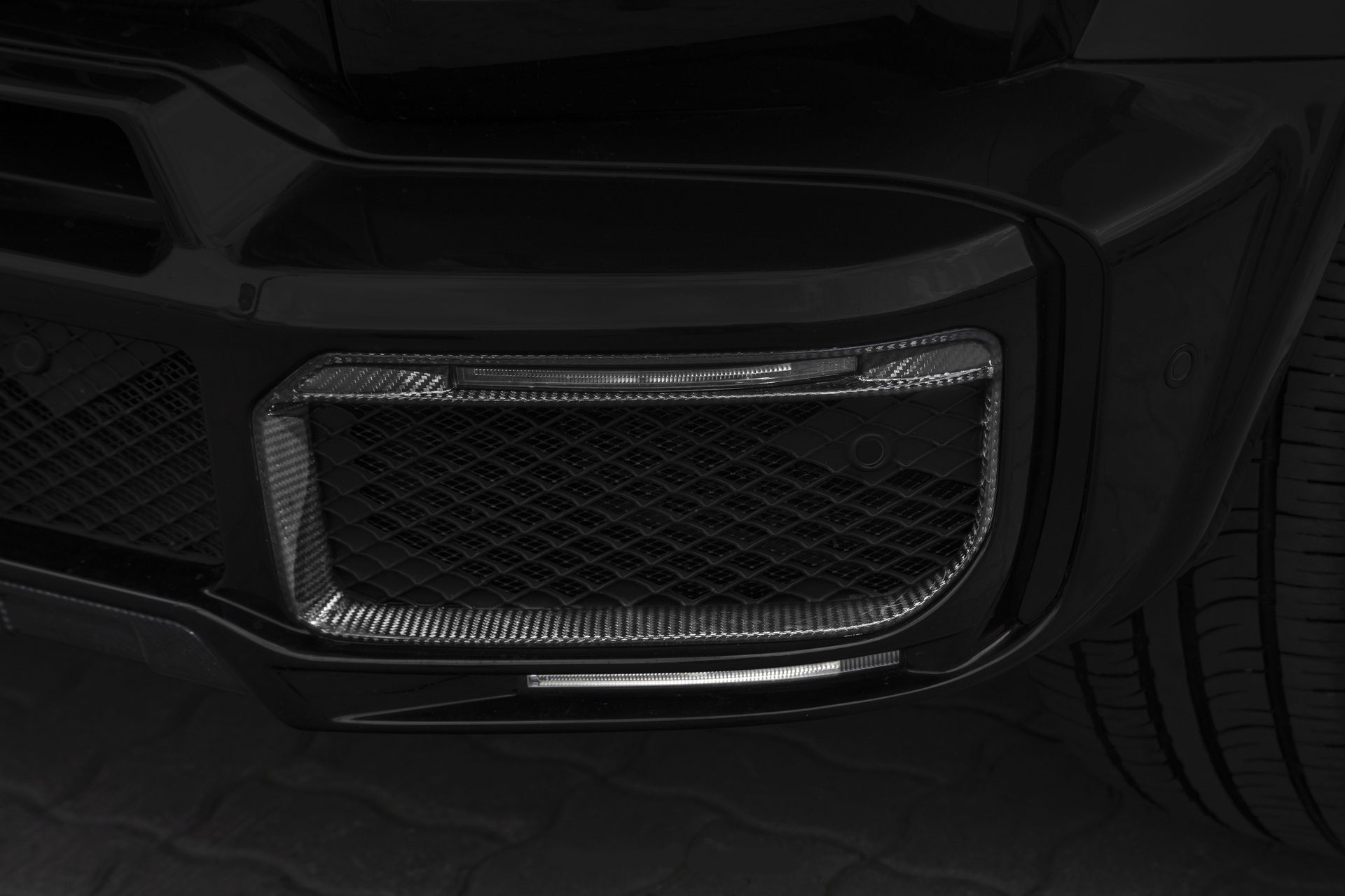 Hodoor Performance Carbon Fiber Front Bumper Frames With Leds for ...