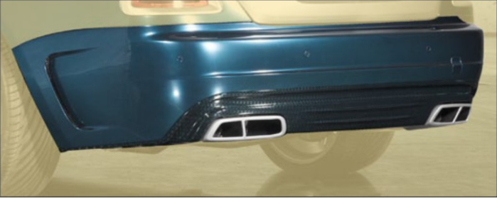Rear bumper - chrome exhaust blinds Mansory Carbon for Rolls-Royce ...