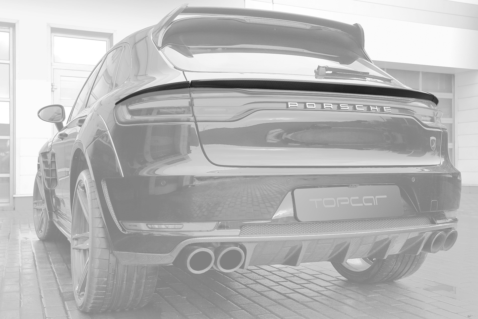 Rear spoiler bottom Carbon Topcar Design for Porsche Macan Ursa 2020 ...