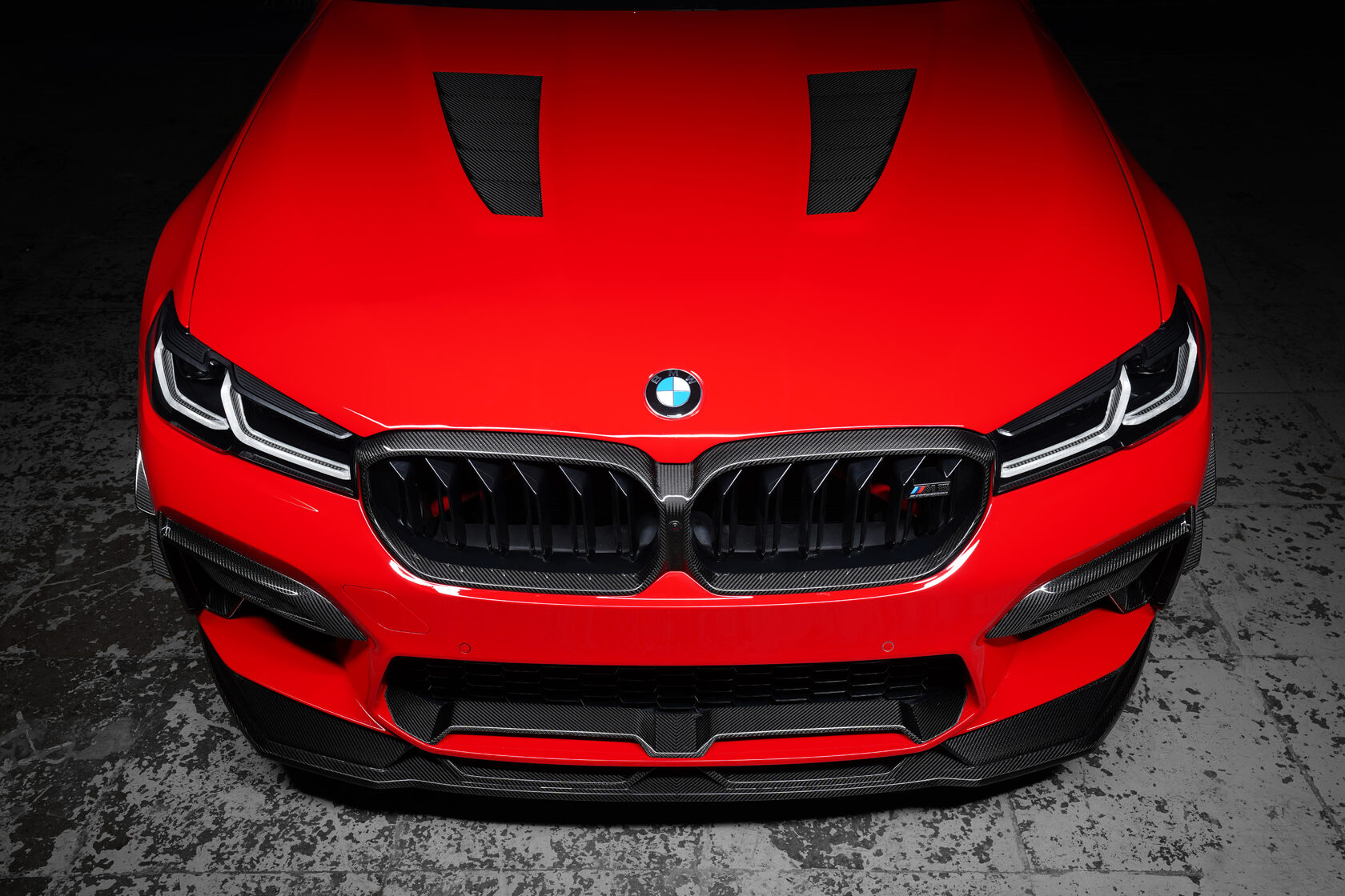 Front Bumper Fangs Super Jet Carbon for BMW M5 F90 LCI Restyling Compra ...