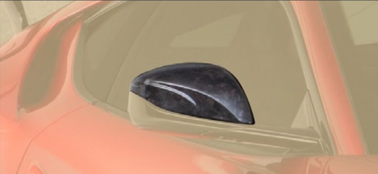 Mirror LHD cover for cars till end of 2019 Mansory Carbon for Ferrari ...