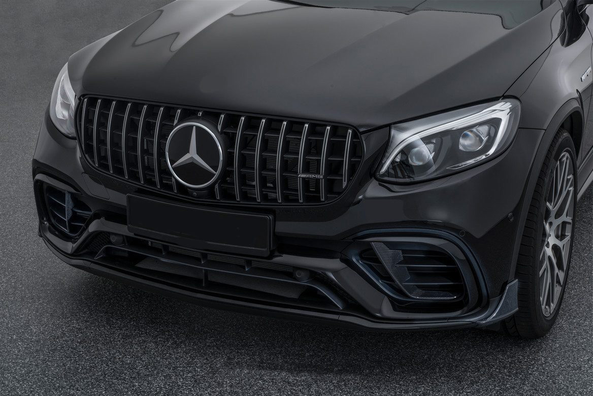 Front bumper attachments BS Style Carbon for Mercedes GLС AMG X253 AMG ...