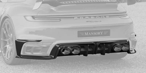 Sport rear diffuser Mansory Carbon for Porsche 911 Turbo Buy with ...