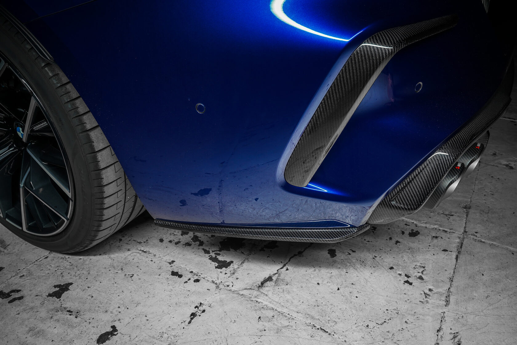 Rear bumper inserts carbon for BMW M8 Coupe F91/F92/F93 Buy with ...