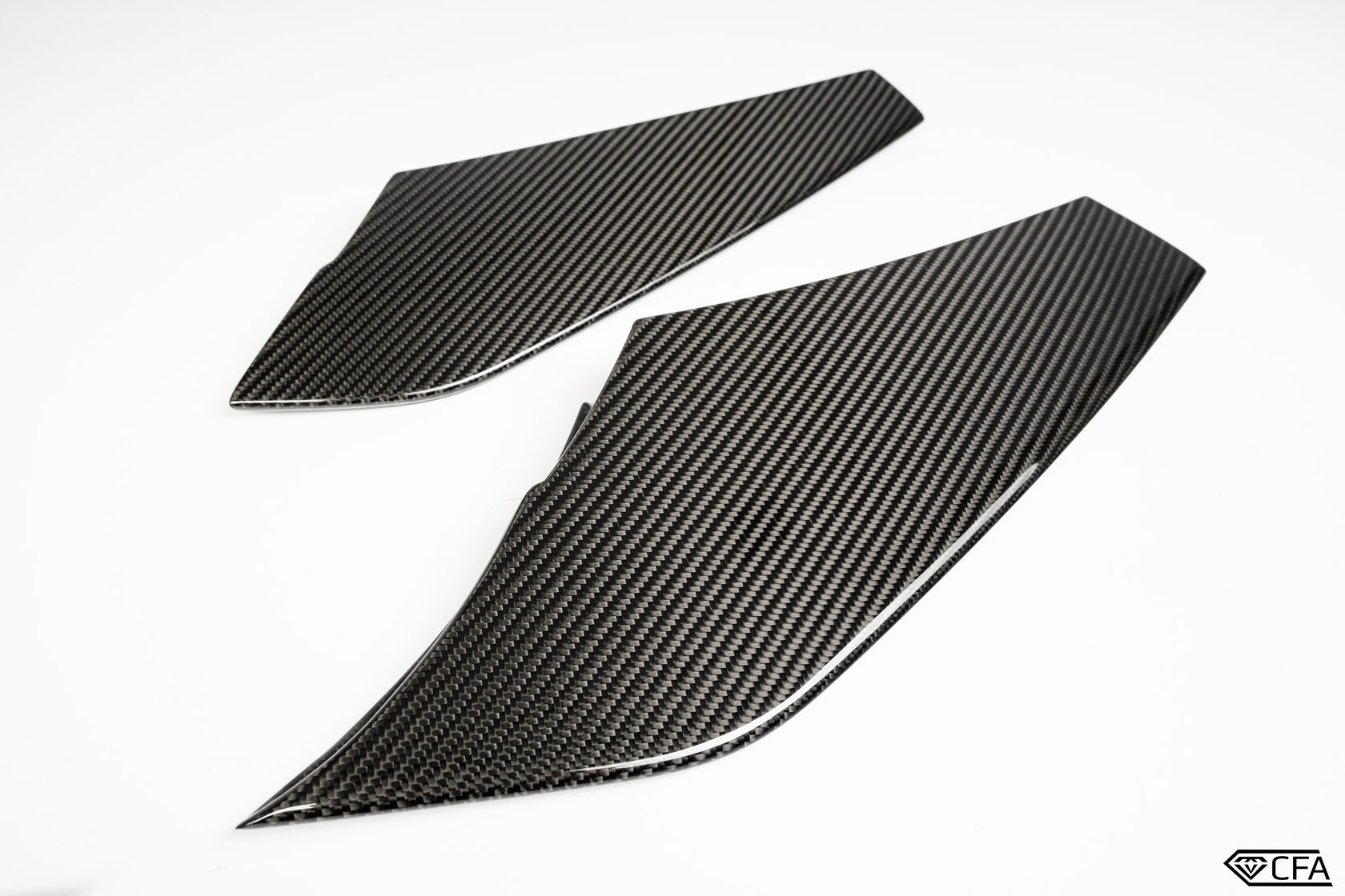 Front bumper slats Carbon Arrow Forged Carbon for Mercedes E-class AMG ...