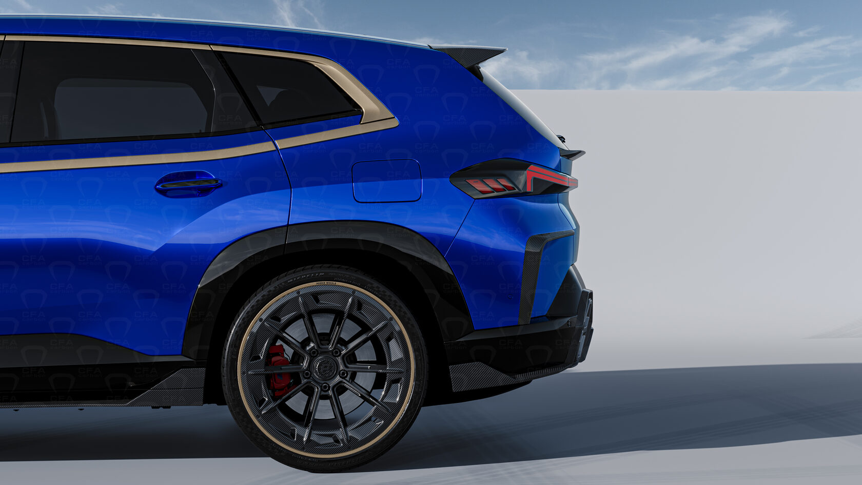 Rear bumper diffuser Rhino Carbon for BMW XM G09 Buy with delivery ...