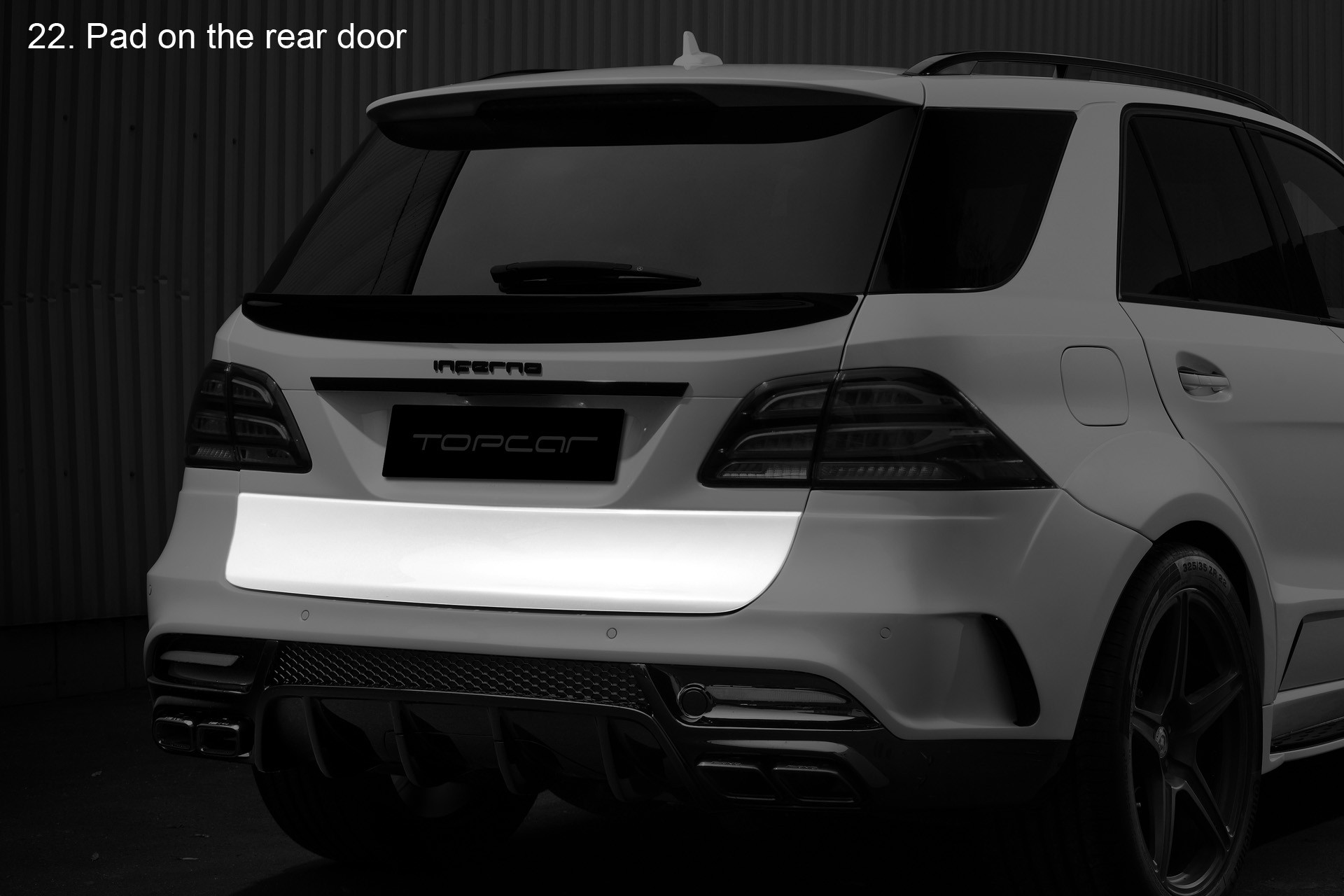Pad on the rear door Topcar Design for Mercedes GLE W166 wagon Inferno ...