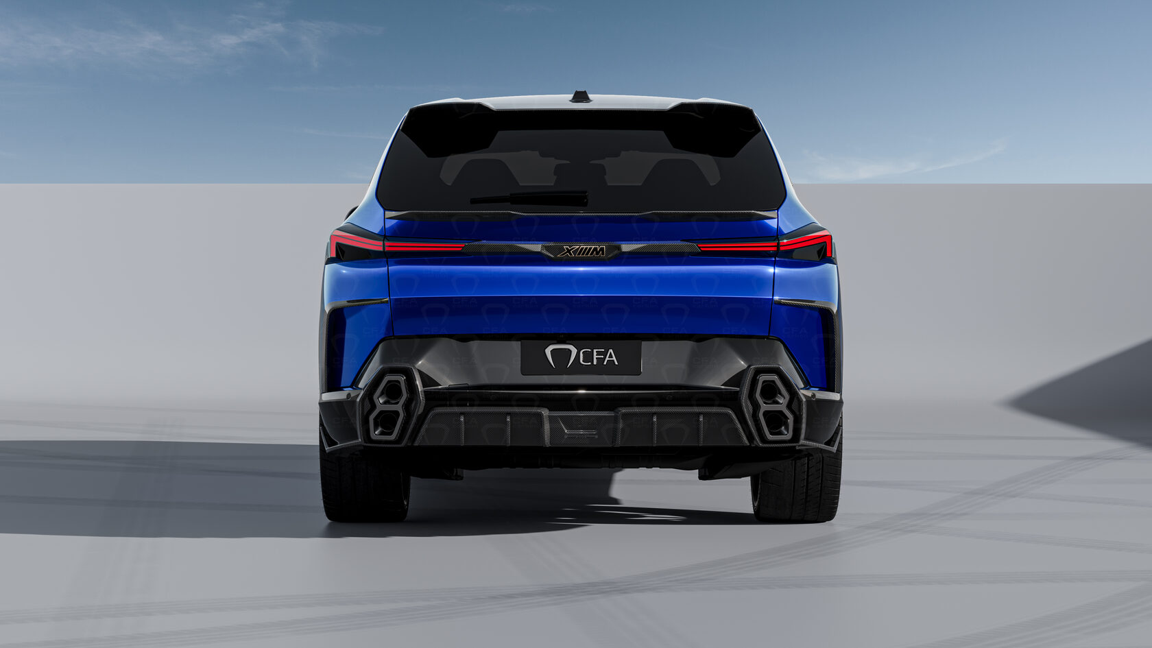 Rear bumper covers Rhino Carbon for BMW XM G09 Buy with delivery ...