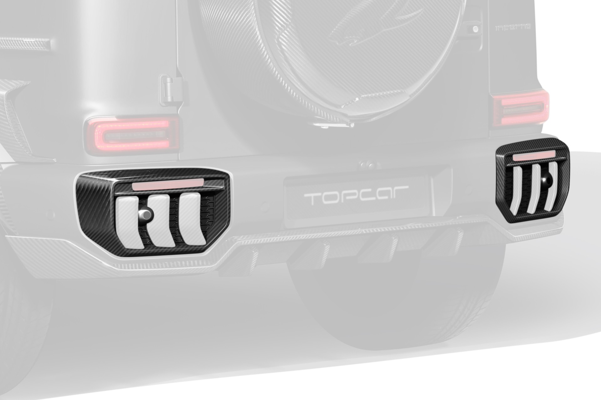Rear bumper inserts for Mercedes-Benz G-Class W465 Inferno Buy with delivery, installation ...