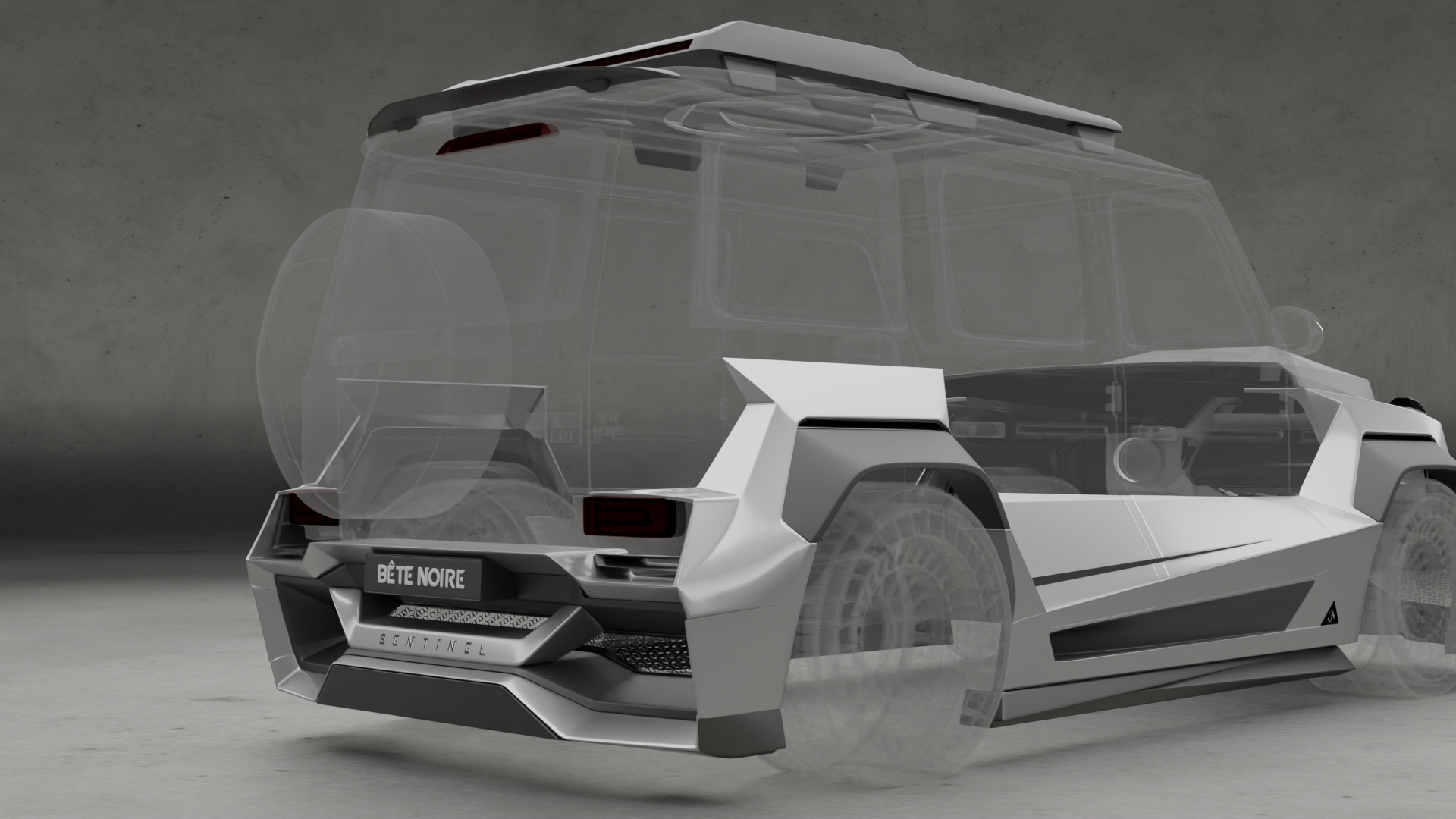 Custom Rear Spoiler for New Electric G-class EQG Buy with delivery ...