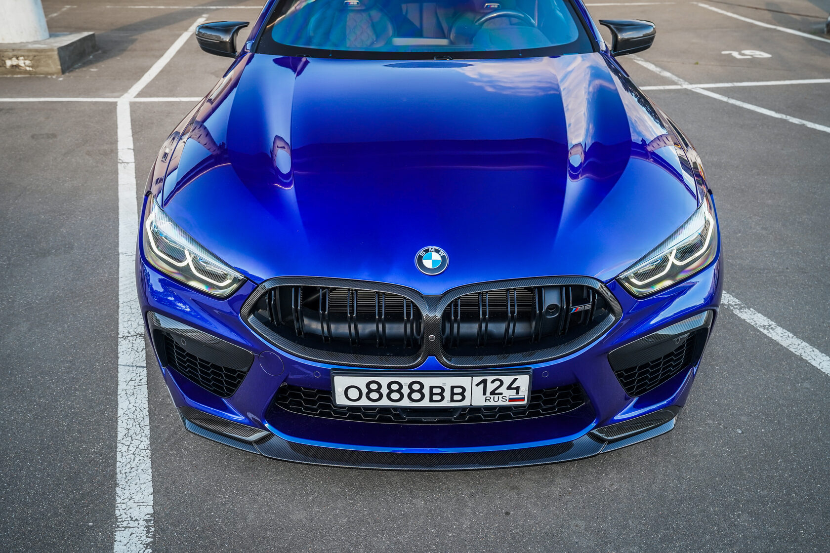 Front bumper lip Carbon for BMW M8 F91/F92/F93 Grand Coupe Buy with ...