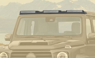 Roof panel with 3 position lights HELLA for Mercedes G-class W463A ...