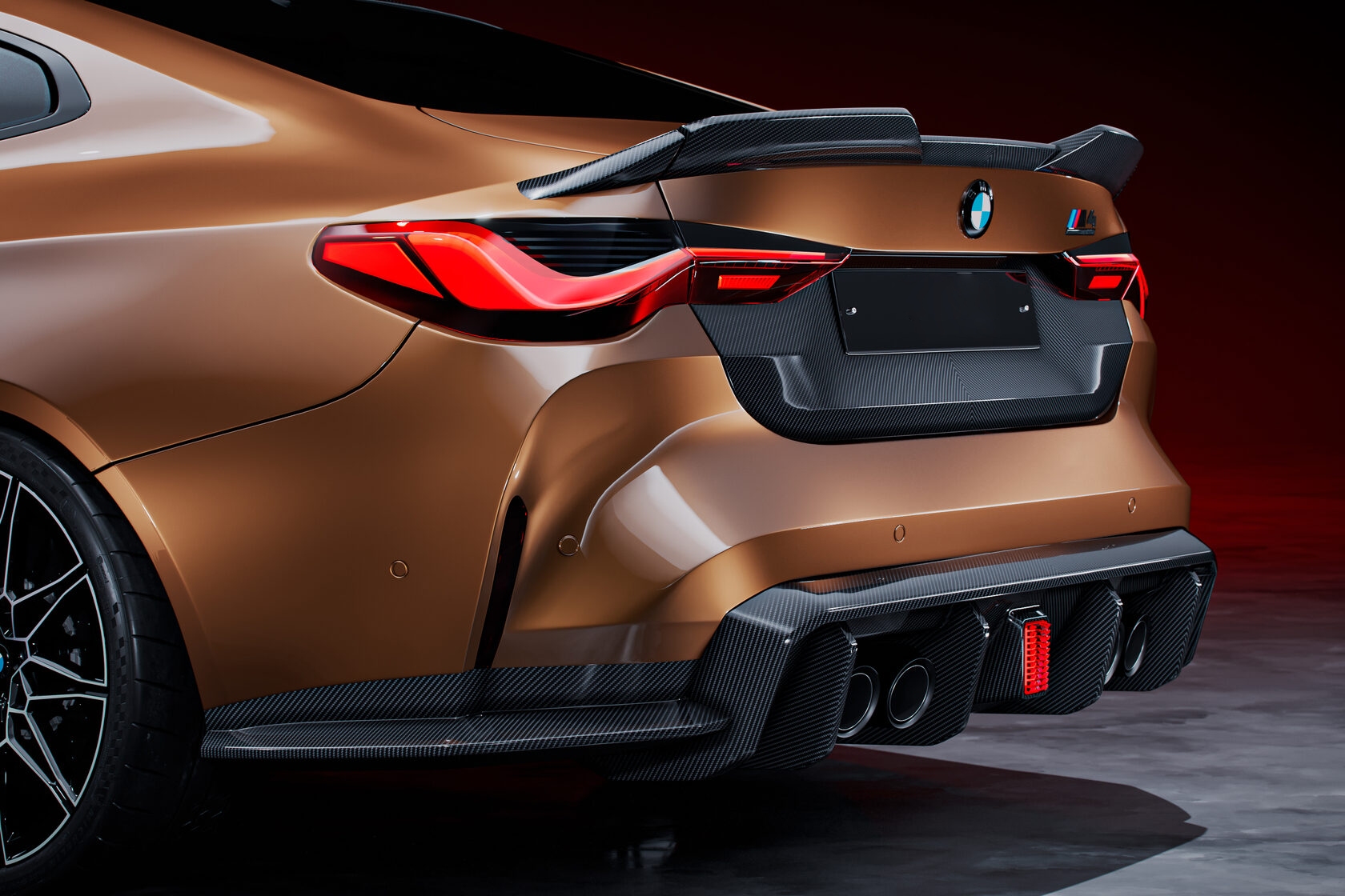 Diffuser Streetfighter Carbon for BMW M4 G82 + Rear bumper side inserts ...