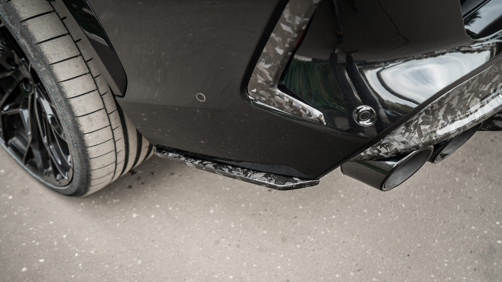 Rear bumper blades Megalodon Forged Carbon for BMW X5 M F95 Buy with ...