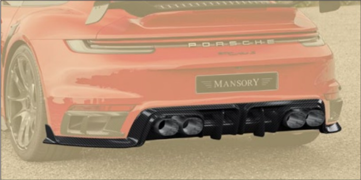 Rear diffuser Mansory Carbon for Porsche 911 Turbo Buy with delivery ...