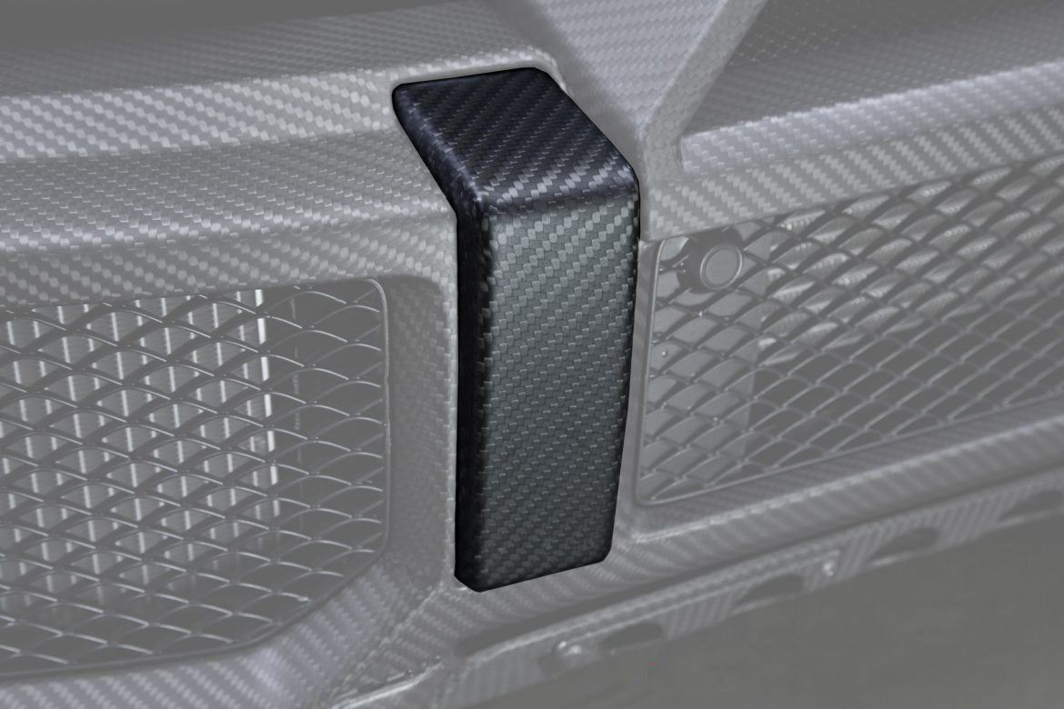 Add-ons for front bumper chrome parts BS Style Carbon for Mercedes G-class AMG W463 AMG G 65 ...