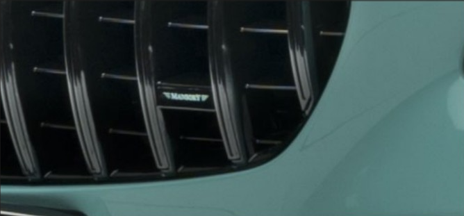 Logo for front grill mask Mansory Carbon for Mercedes S-Class С217 ...