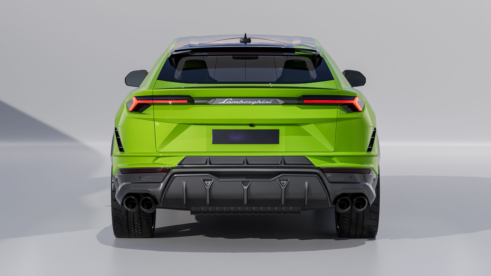 Rear bumper center tab Carbon for Lamborghini Urus Performante Buy with ...
