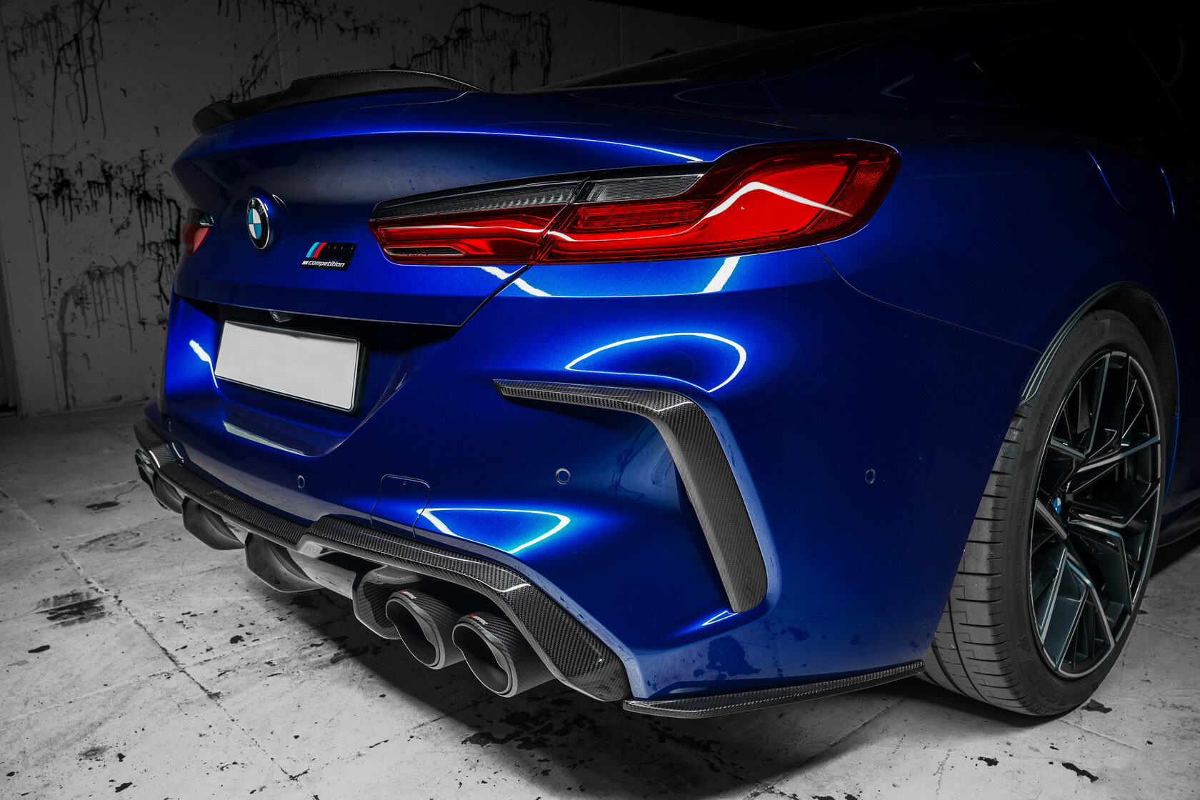 Rear bumper inserts Carbon for BMW M8 F91/F92/F93 Grand Coupe Buy with ...