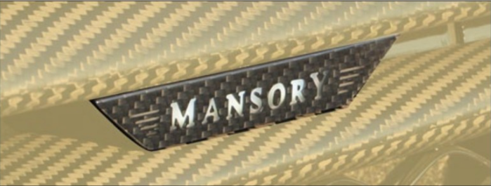 Illuminated logo for front grill mask Mansory Carbon for Land Rover ...
