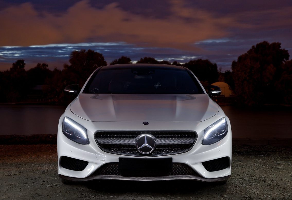Front bumper lip version 2 Carbon for Mercedes S-class Coupe AMG C 217 ...