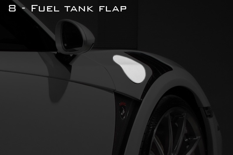 Fuel tank flap Primed carbon Topcar Design for Porsche 911 991 Stinger ...