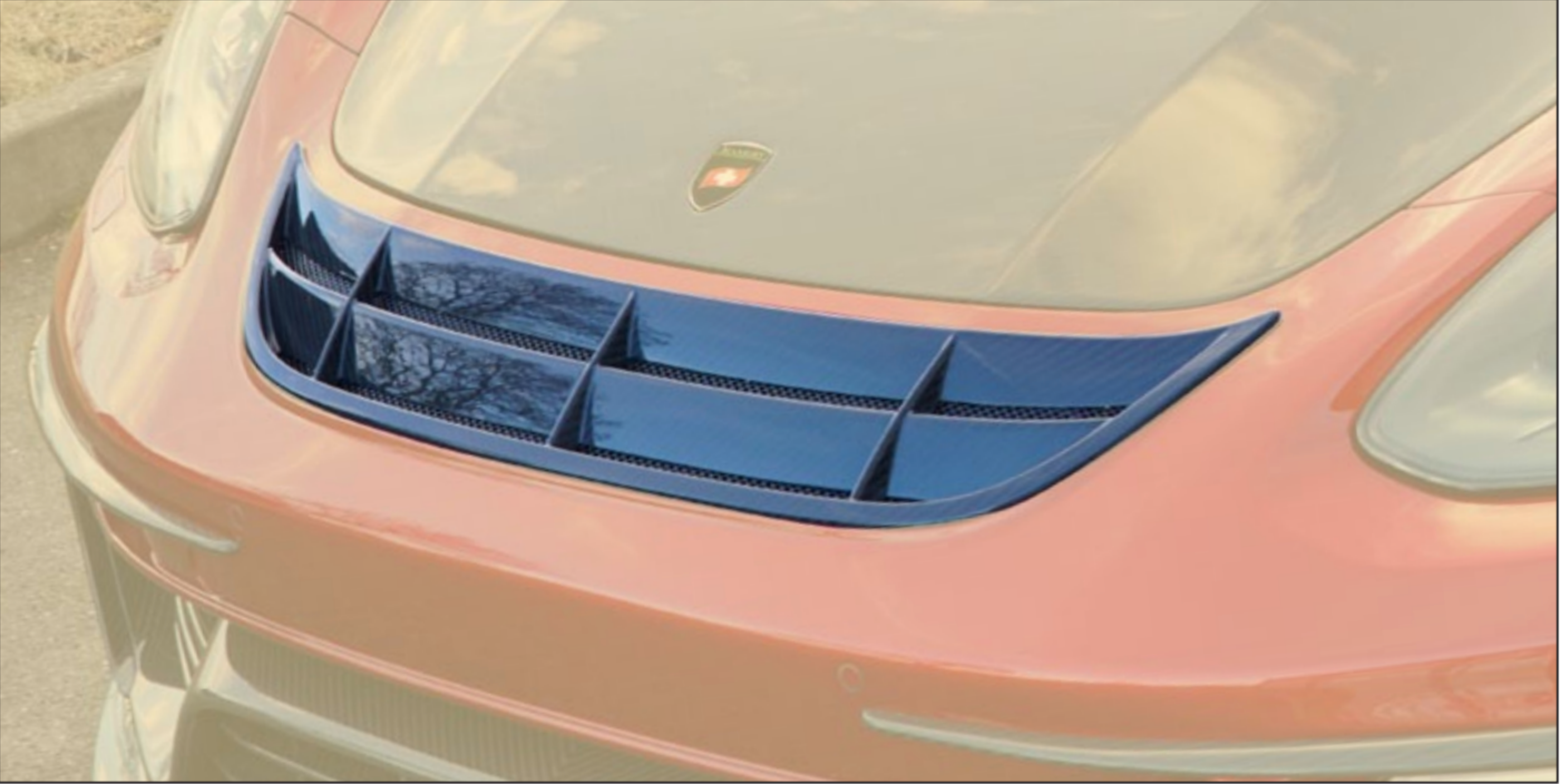 Air intake fron of engine bonnet Mansory Carbon for Porsche Panamera ...