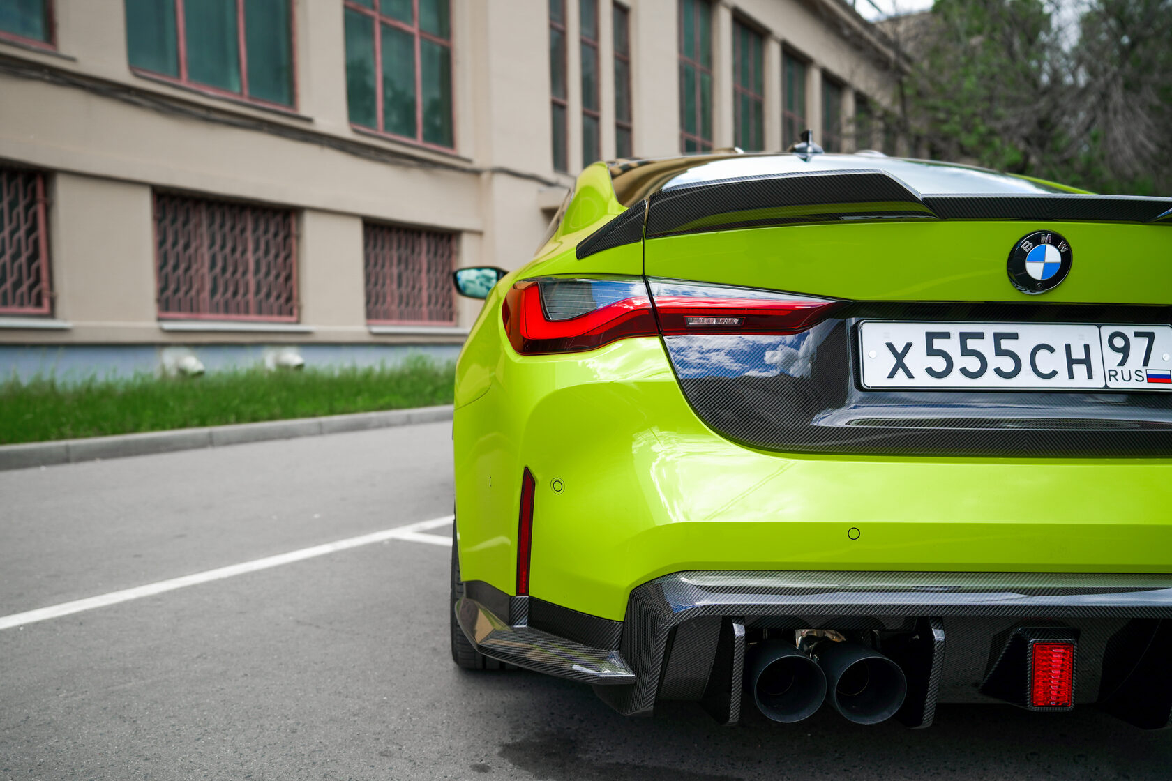 Diffuser Streetfighter Carbon for BMW M4 G82 + Rear bumper side inserts ...