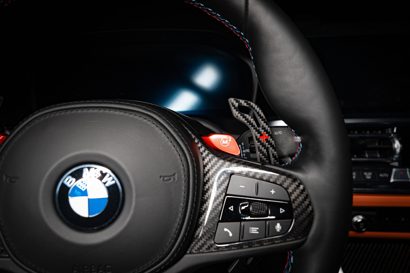 Super Sport steering wheel paddle shifters Carbon for BMW 5 series G30 ...