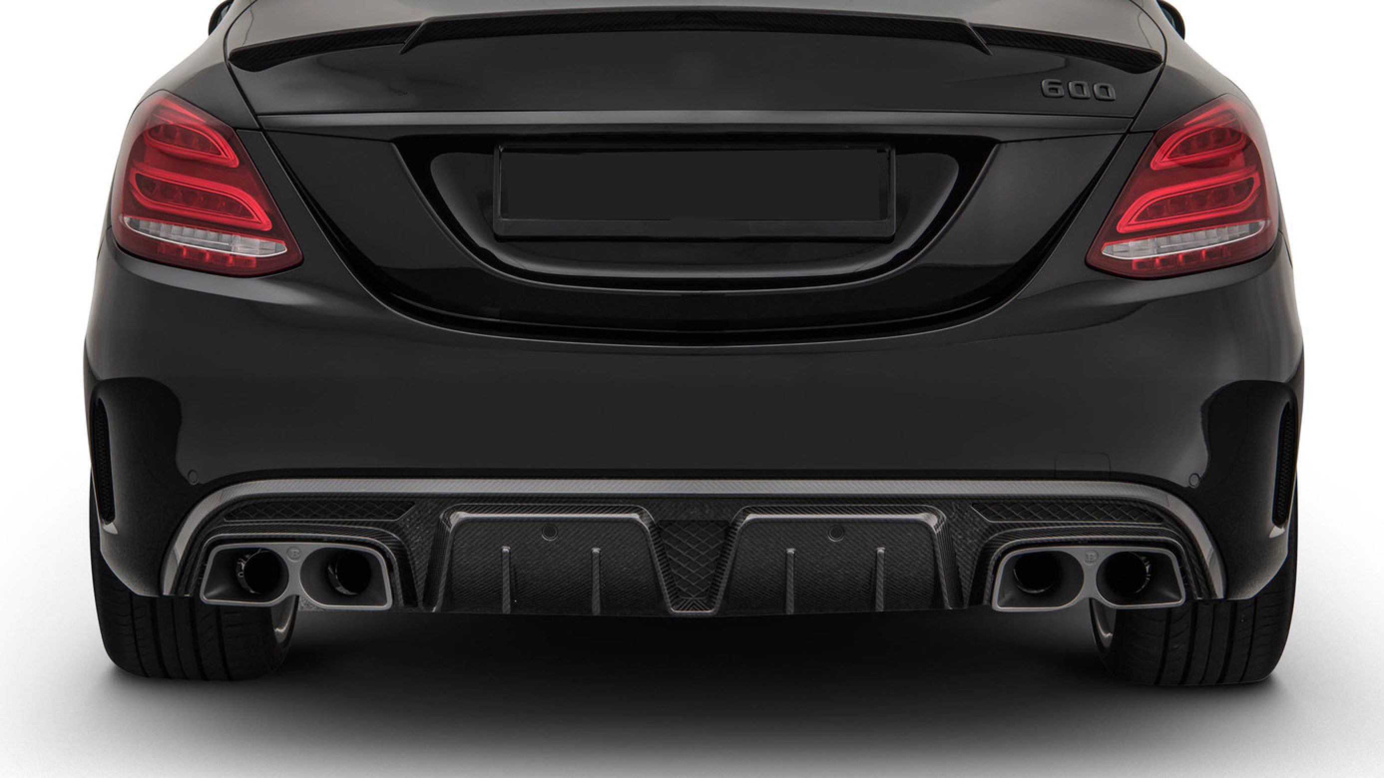Rear diffuser BS style carbon for Mercedes C-class W 205 C 160 - AMG C ...