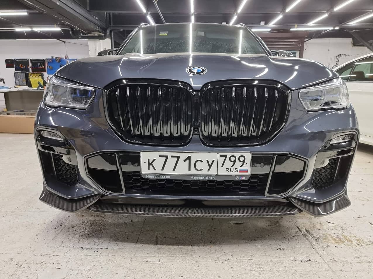 Front bumper lip Sport Tech Forged Carbon for BMW X5 G05 Buy with ...