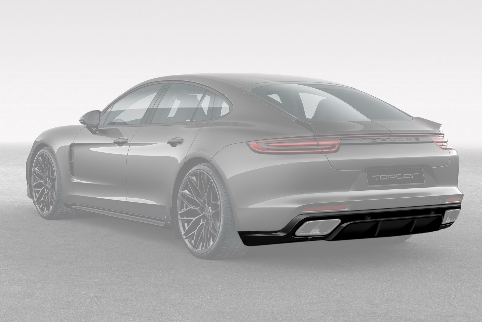 Diffuser of the rear bumper for painting Topcar Design for Porsche ...