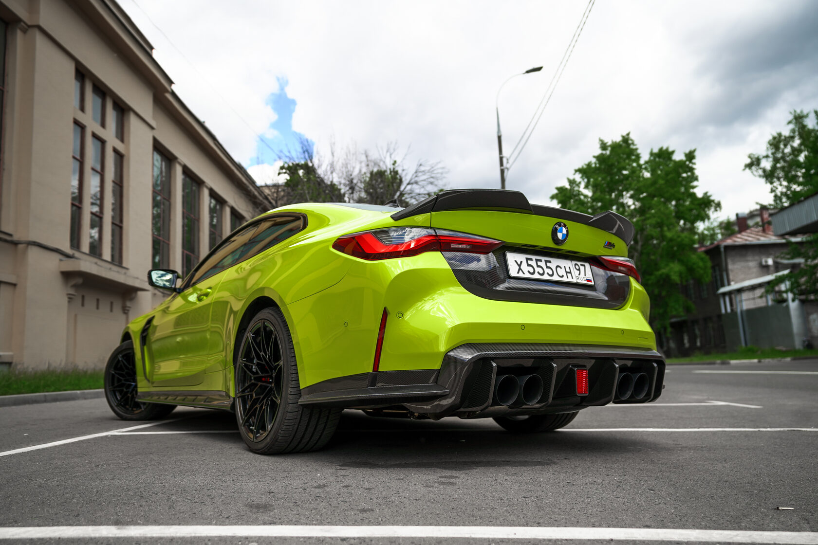 Diffuser Streetfighter Carbon for BMW M4 G82 + Rear bumper side inserts ...