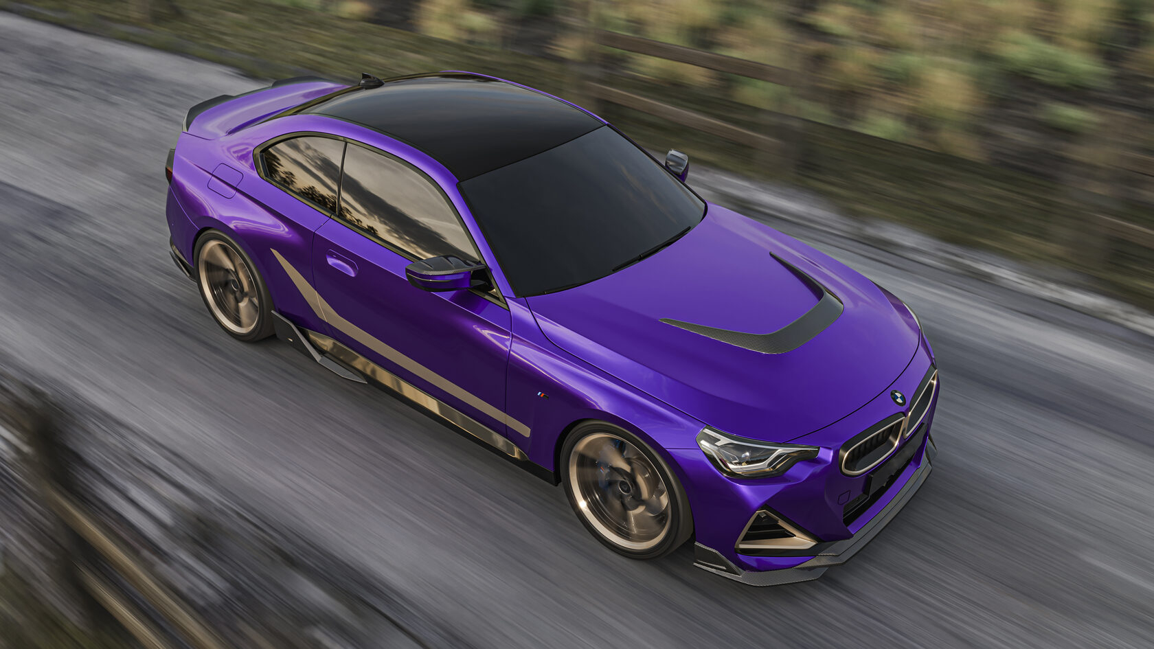 Blades on side skirts Sport Tech Carbon for BMW 2 series G42 Buy with ...