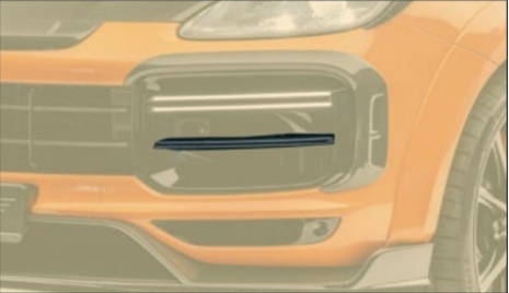 Front bumper air intake cover Mansory Carbon for Porsche Cayenne Coupe ...