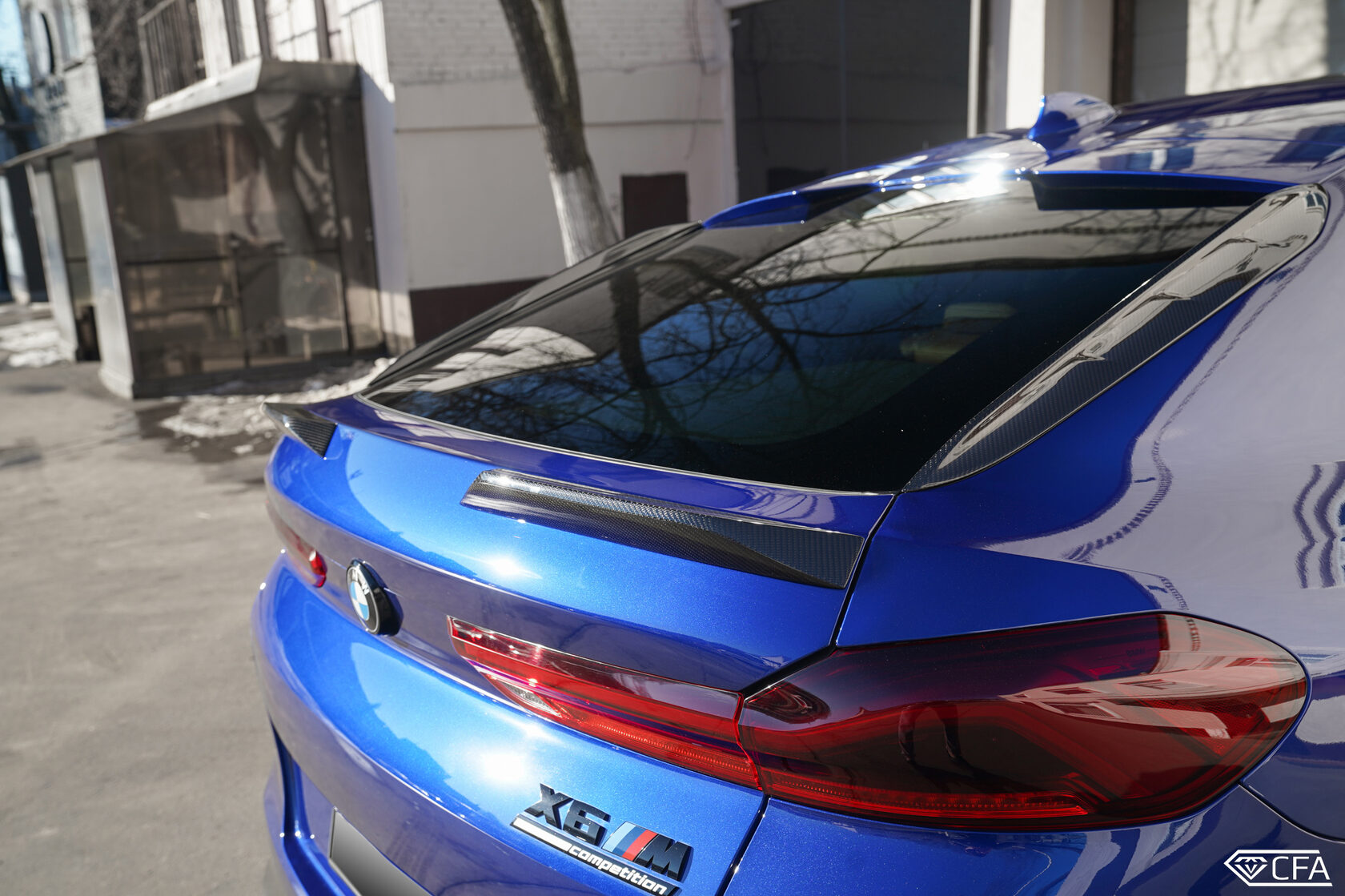 Rear pillars (rear window left and right) Megalodon Forged Carbon for ...