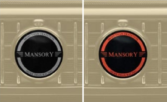 Logo for grill mask Mansory Carbon for Mercedes G-class G500 / AMG G63 ...