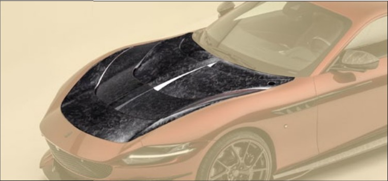 Front bonnet - fully visible carbon Mansory for Ferrari Roma Buy with ...