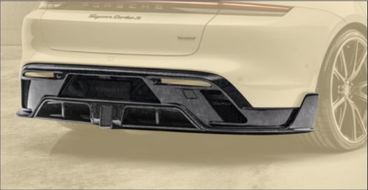 Rear diffuser with diffuser board and brake lights Mansory Carbon for ...