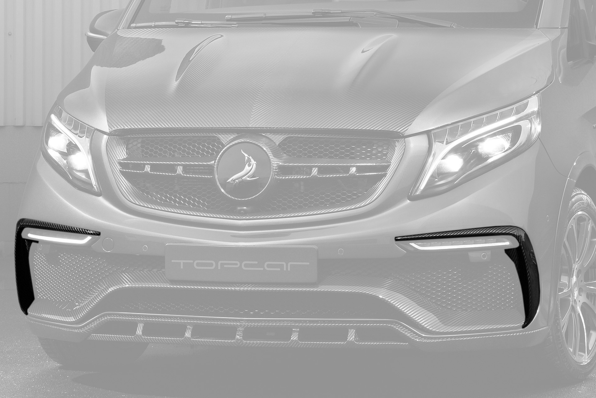 Left and Right inserts bumper visible carbon Topcar Design for Mercedes ...