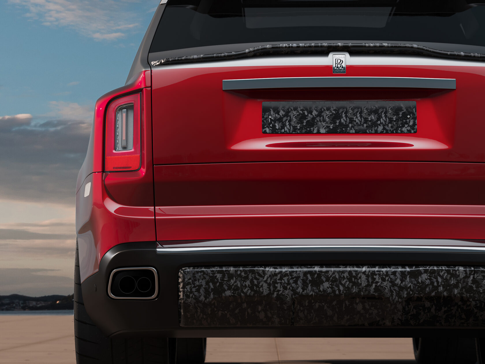 Rear bumper diffuser Carbonado 1 of 20 Forged Carbon for Rolls- Royce ...