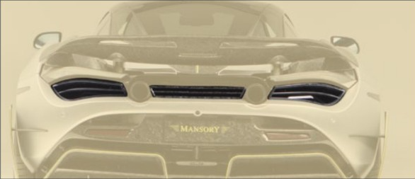 Rear air outtake grill cover Mansory Carbon for McLaren 720S Buy with ...