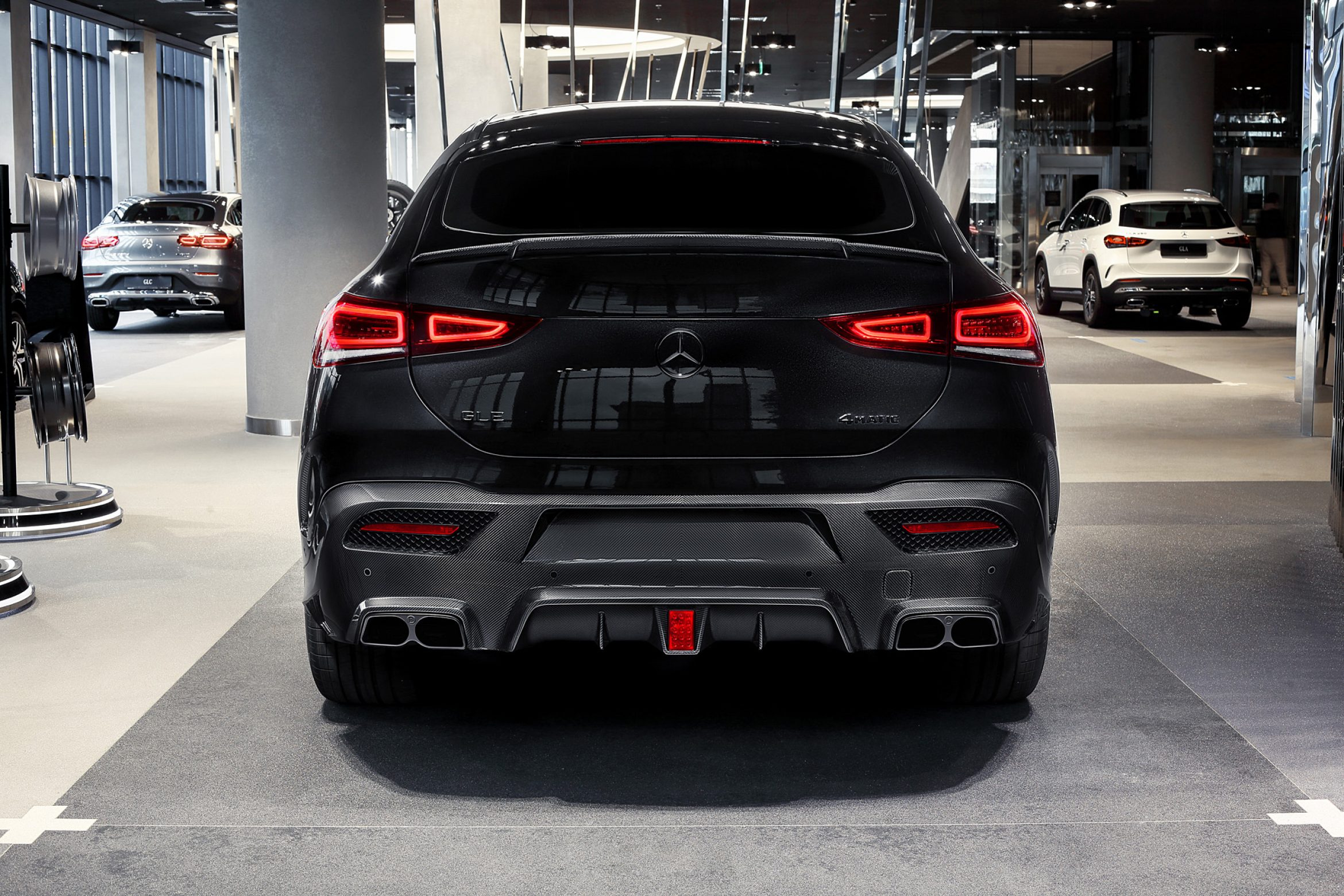 Rear bumper diffuser Carbon for Mercedes-Benz GLE Coupe C167 Buy with ...