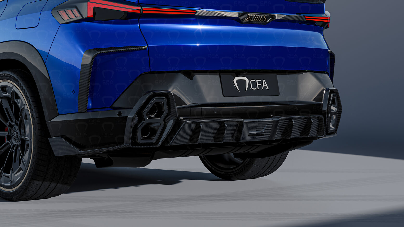 Rear bumper covers Rhino Carbon for BMW XM G09 Buy with delivery ...