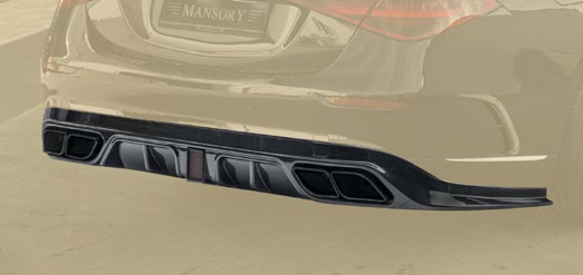 Rear Diffuser with Race Brake Light Mansory for Mercedes-Maybach S ...