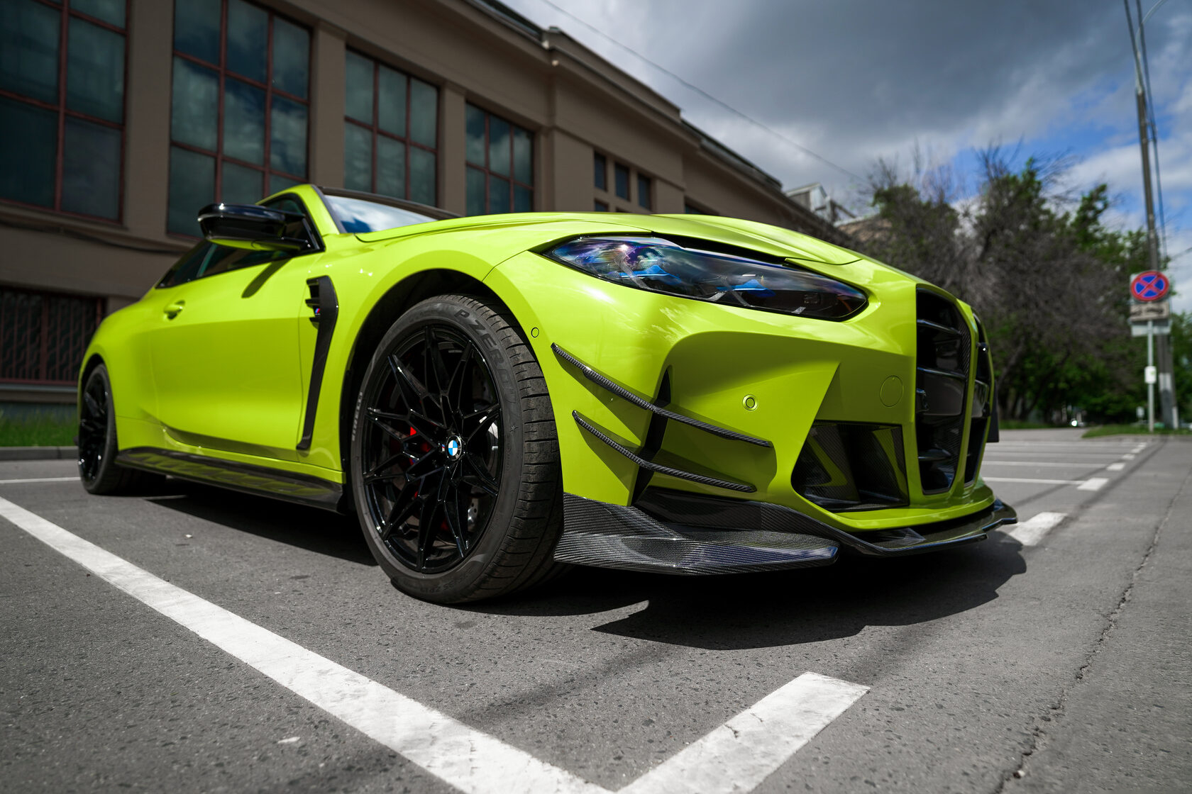 Front bumper lip Streetfighter Carbon for BMW M3 G80 Buy with delivery ...